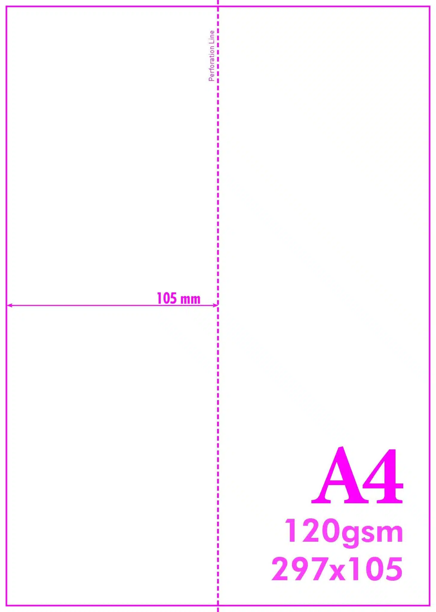 A4-120GSM/1V - A4 120GSM PERFORATED PAPER WITH VERTICAL CENTRE ...