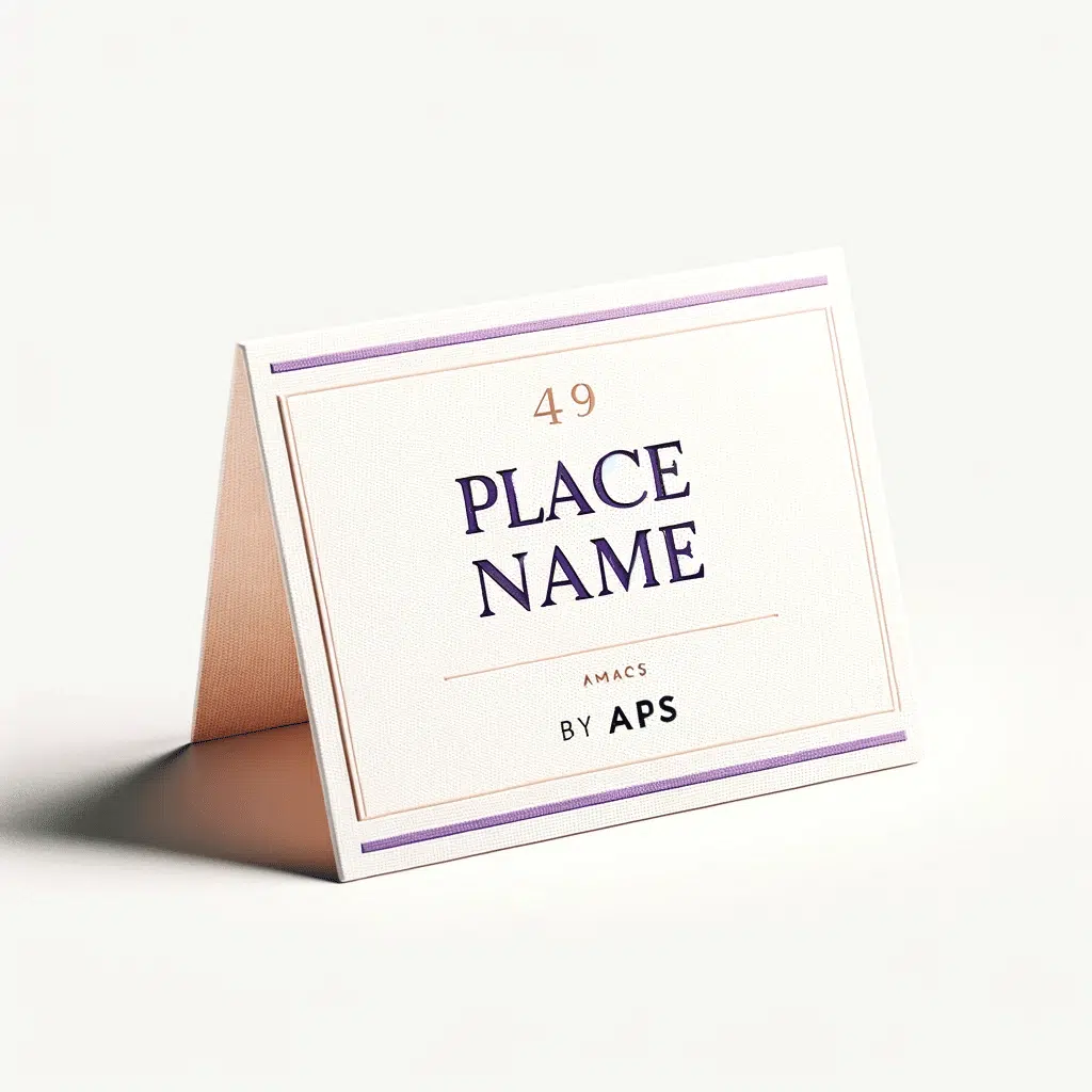 A4-180GSM/TENT/9C - CREAM PLACE NAME CARDS - 9 per sheet - Various Pack ...